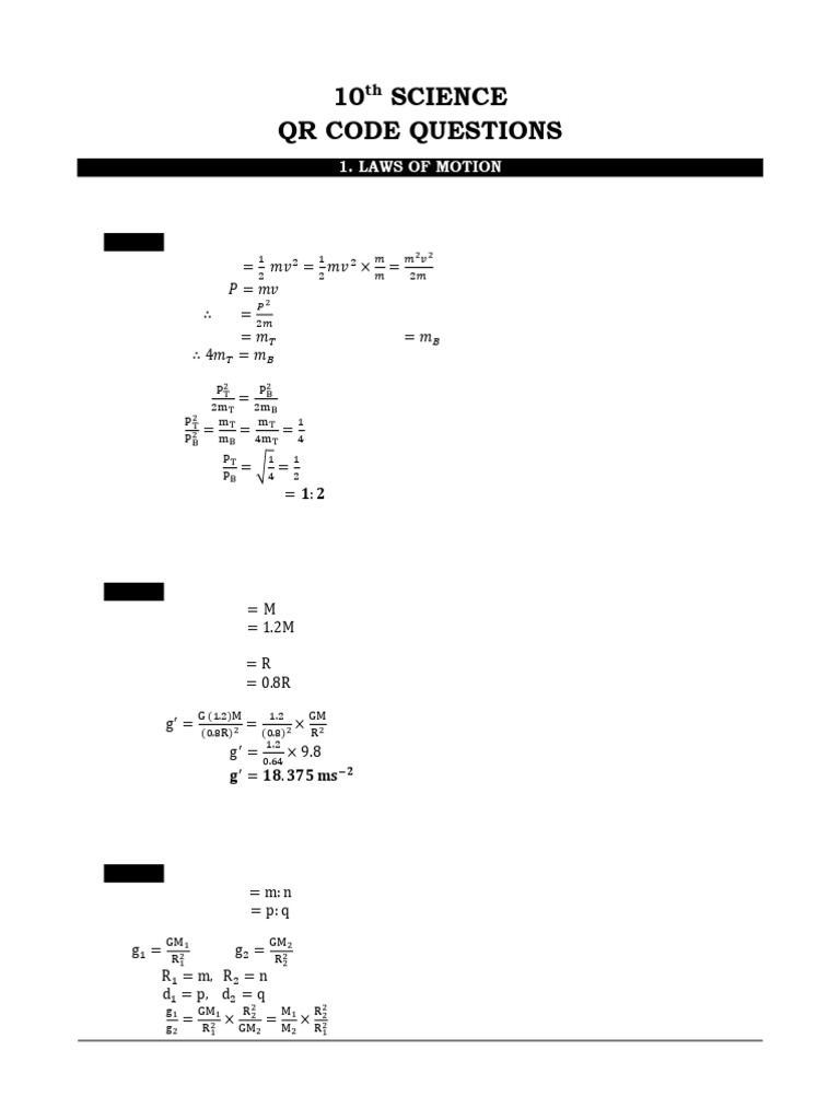 Namma Kalvi 10th Science QR Code Questions With Answers em 217154 | PDF ...