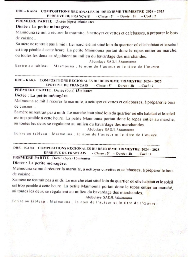 FR CRDT 5è Dre Kara 2025 | PDF