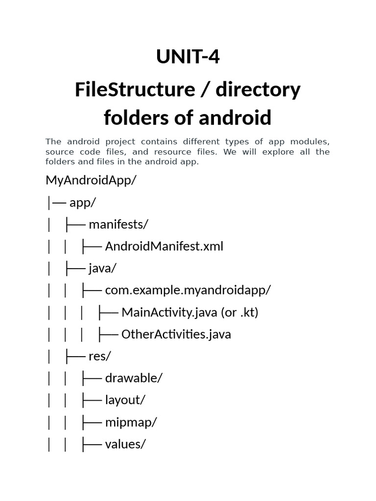 UNIT-4(folder structure | PDF | Computer File | Xml
