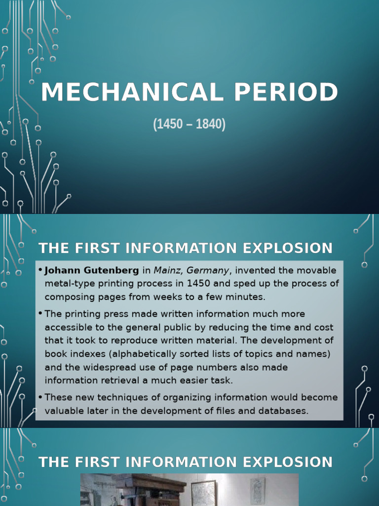 Mechanical Period: Early Computing Innovations | PDF | Multiplication ...