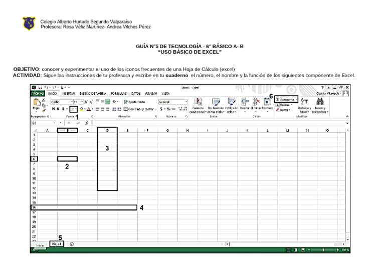 Uso Básico de Excel para 6° Básico | PDF