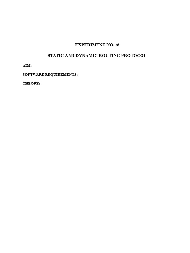 Static and Dynamic Routing | PDF | Routing | Telecommunications