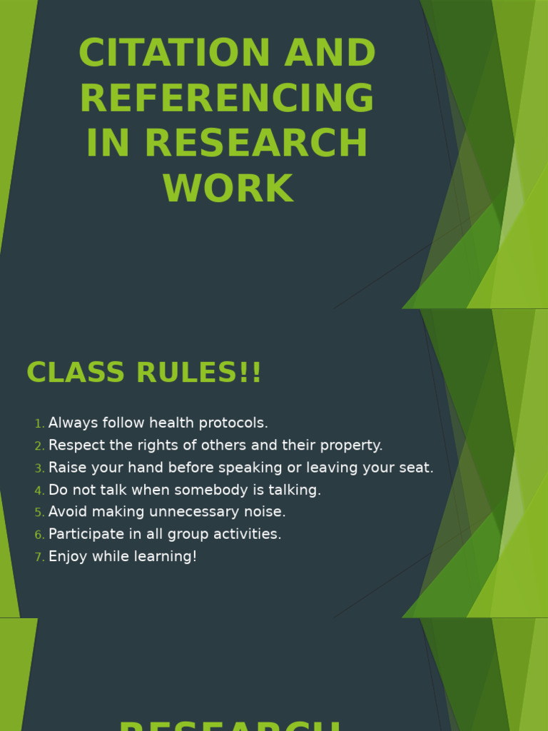 Citation and Referencing in Research | PDF | Citation | Plagiarism