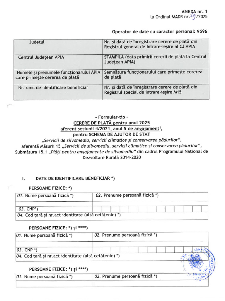 Formular-tip-M15 Sesiunea 4 an 5 de Angajament | PDF