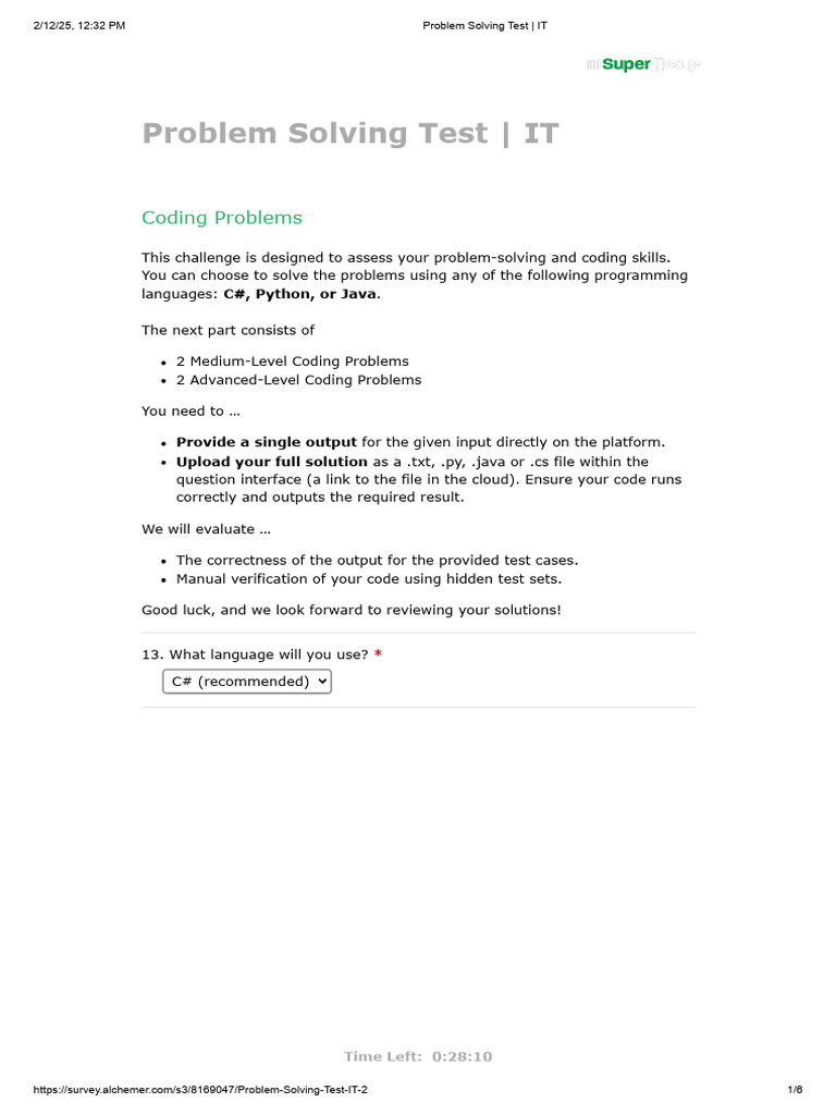 Problem Solving Test - IT3 | PDF | String (Computer Science) | Computer ...