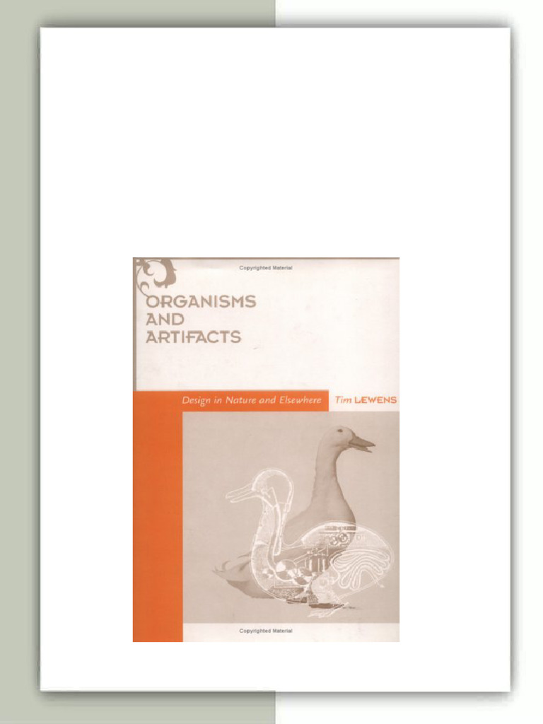 (Ebook) Organisms and Artifacts: Design in Nature and Elsewhere by Tim ...