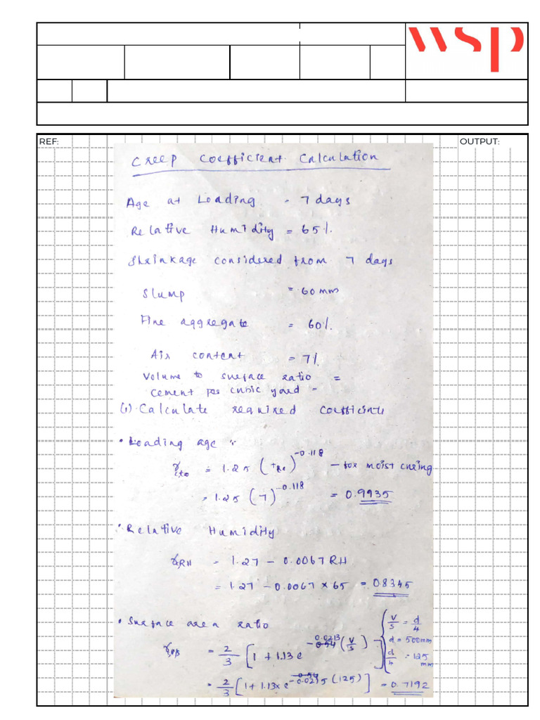 Creep Factor Manual Calculation | PDF