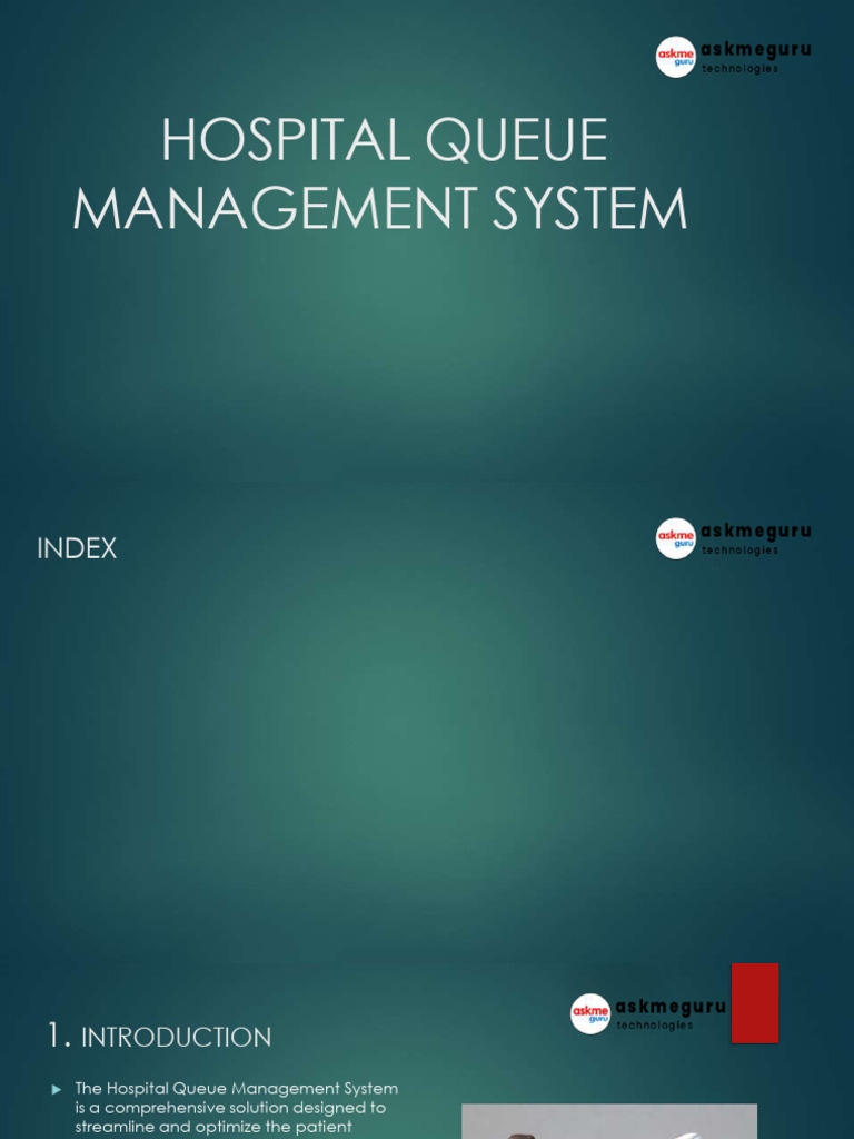 HOSPITAL QUEUE MANAGEMENT SYSTEM - Askmeguru - Techologies | PDF ...