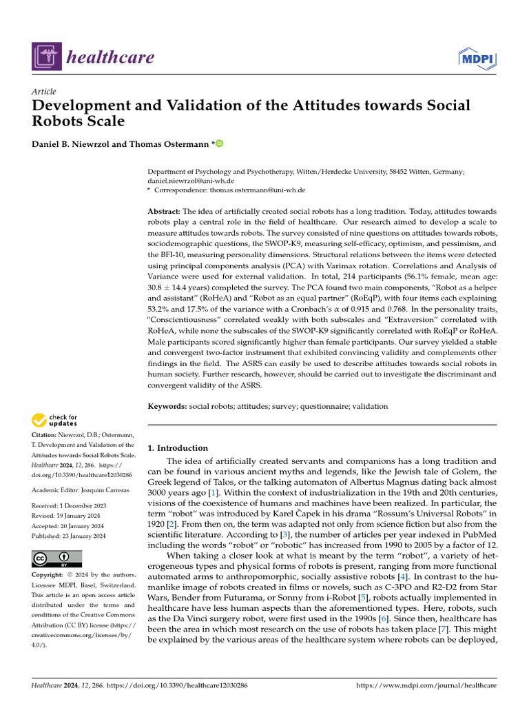 Development and Validation of The Attitudes Toward | PDF | Principal ...