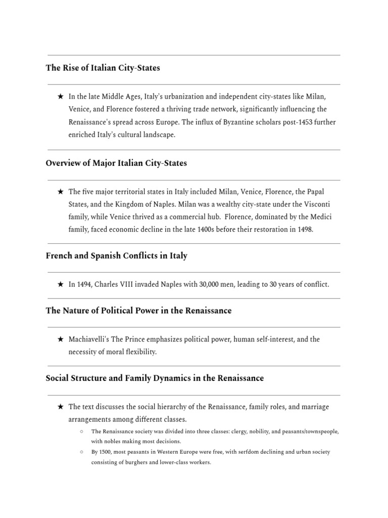 Renaissance Social Structure and Influence | PDF | Renaissance ...