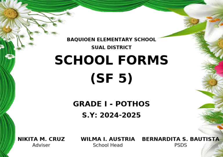 School Form Cover Page | PDF