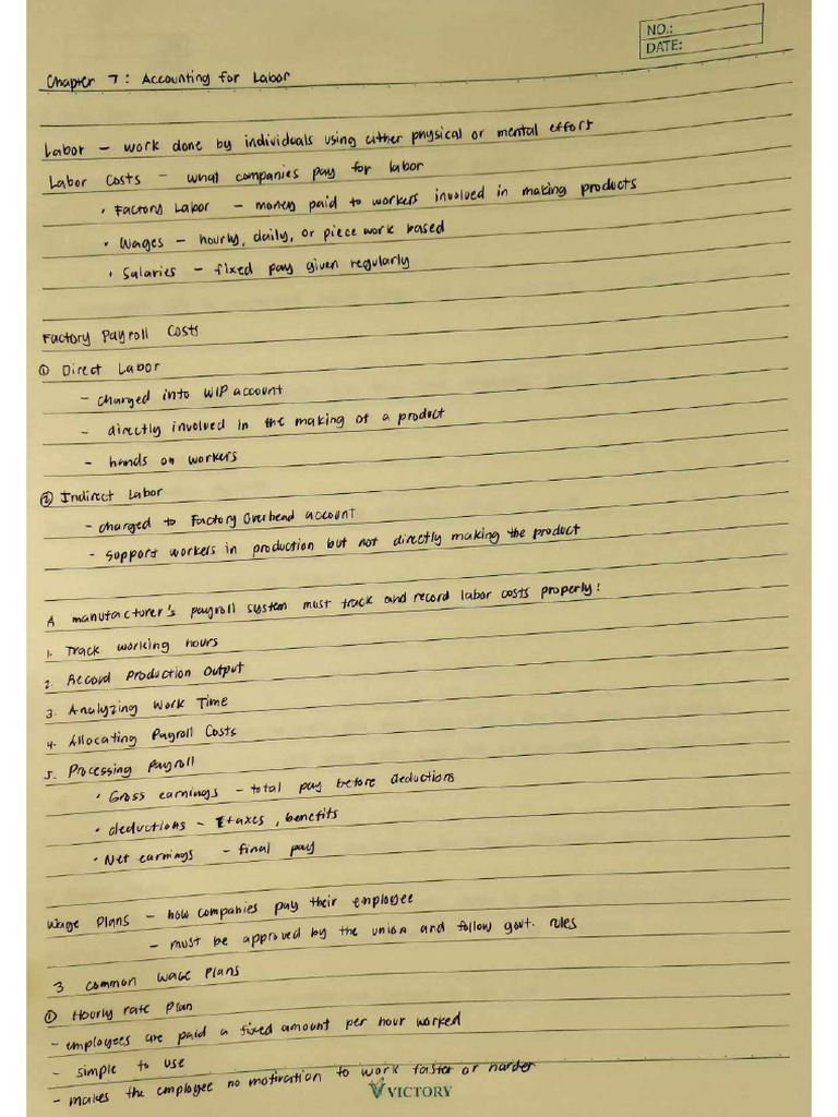 Cost Accounting and Control Chapter 7 | PDF