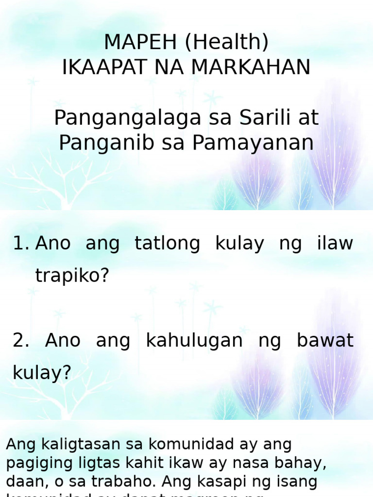 Mapeh (Health) - Q4 - Week 12day 3&6 | PDF