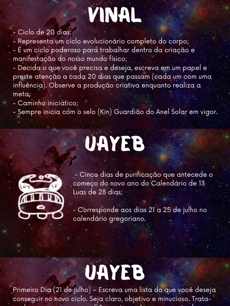 Ciclos de Uayeb e Vinal: Manifestação e Purificação | PDF | Lua | Meditação