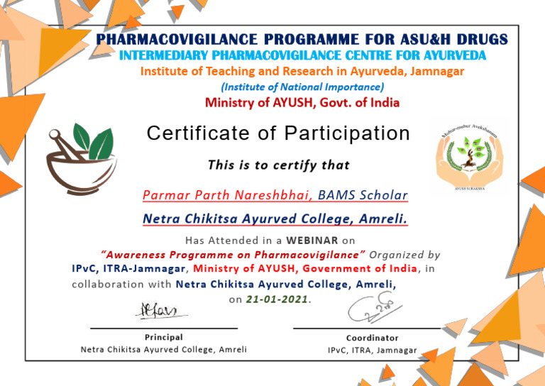 IPvC Awareness Program Certificate Parmar Parth Nareshbhai | PDF