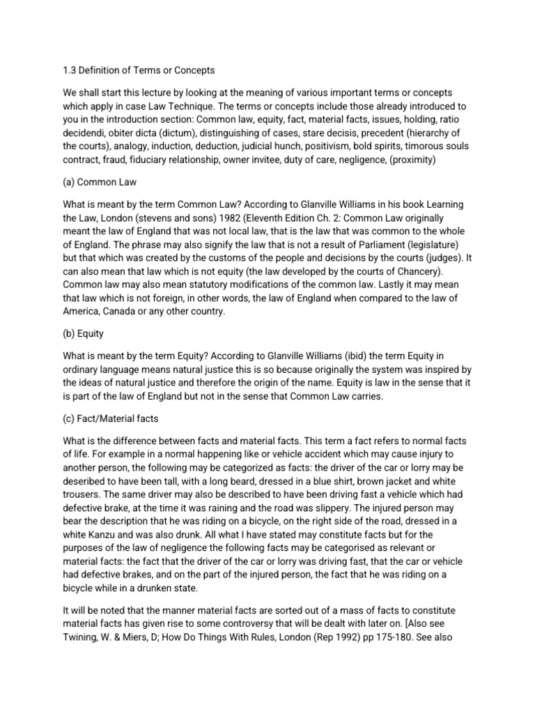 Key Legal Concepts Explained | PDF
