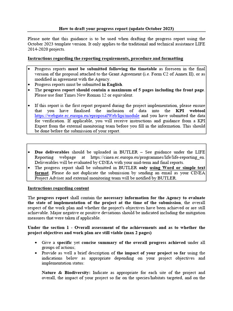 how_to_draft_progress_report_version oct 23_final | PDF | Climate Change Mitigation | Natural ...