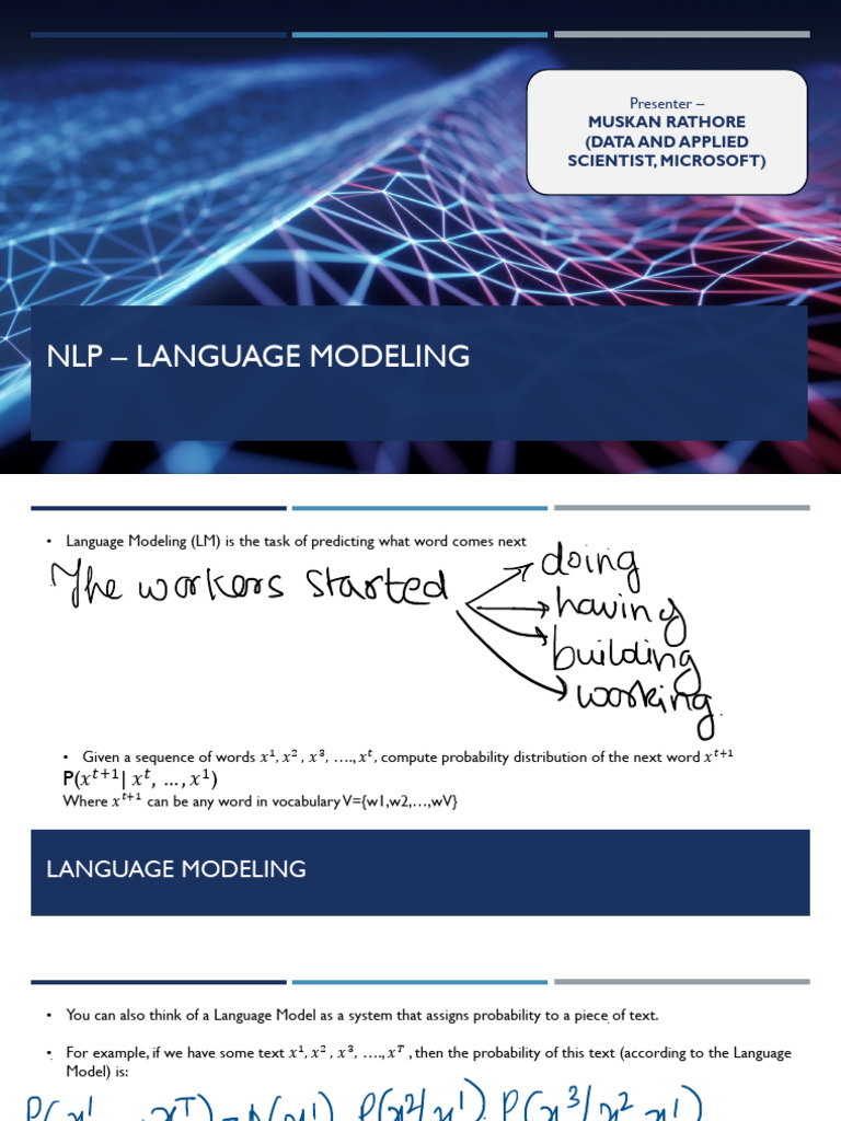 Language Modelling-NGRAM, NeuralLM | PDF | Machine Learning | Learning