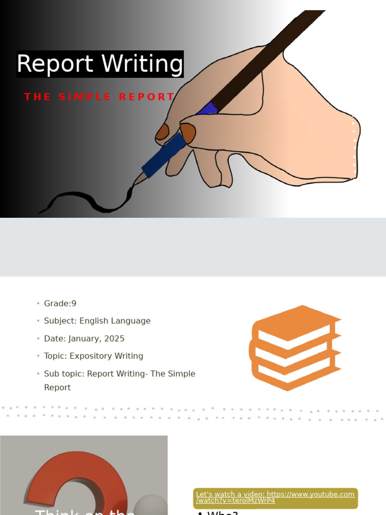 Report Writing Guide for Grade 9 | PDF