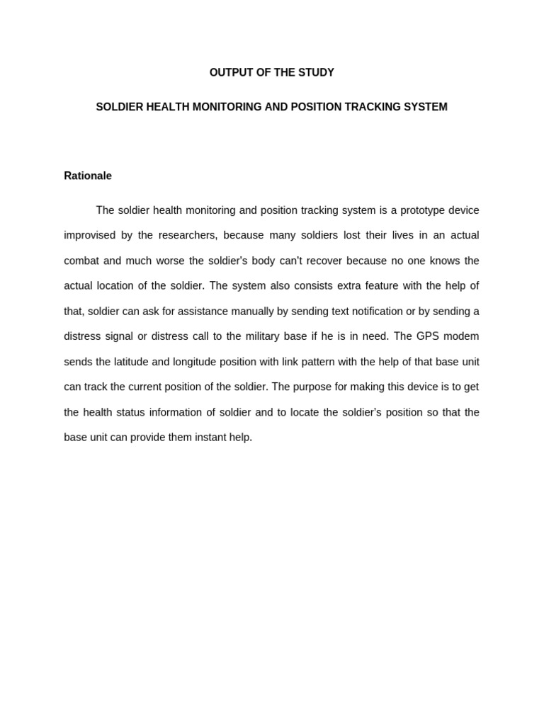 Output of the Study | PDF