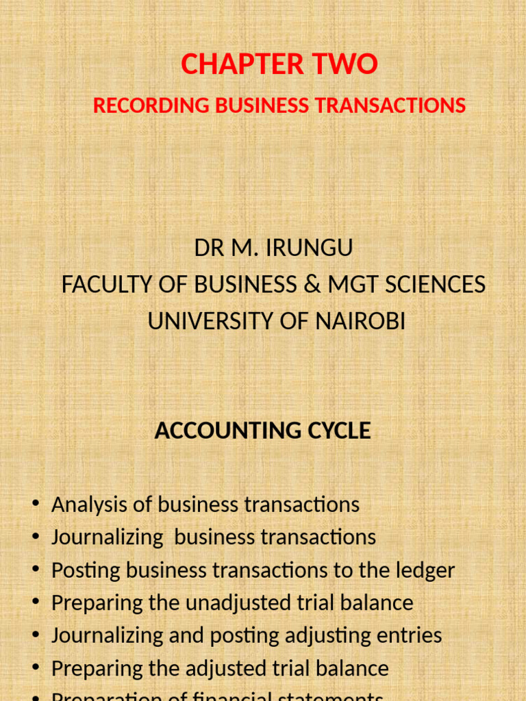 Chapter 2 Recording Business Transactions | PDF | Debits And Credits | Financial Accounting