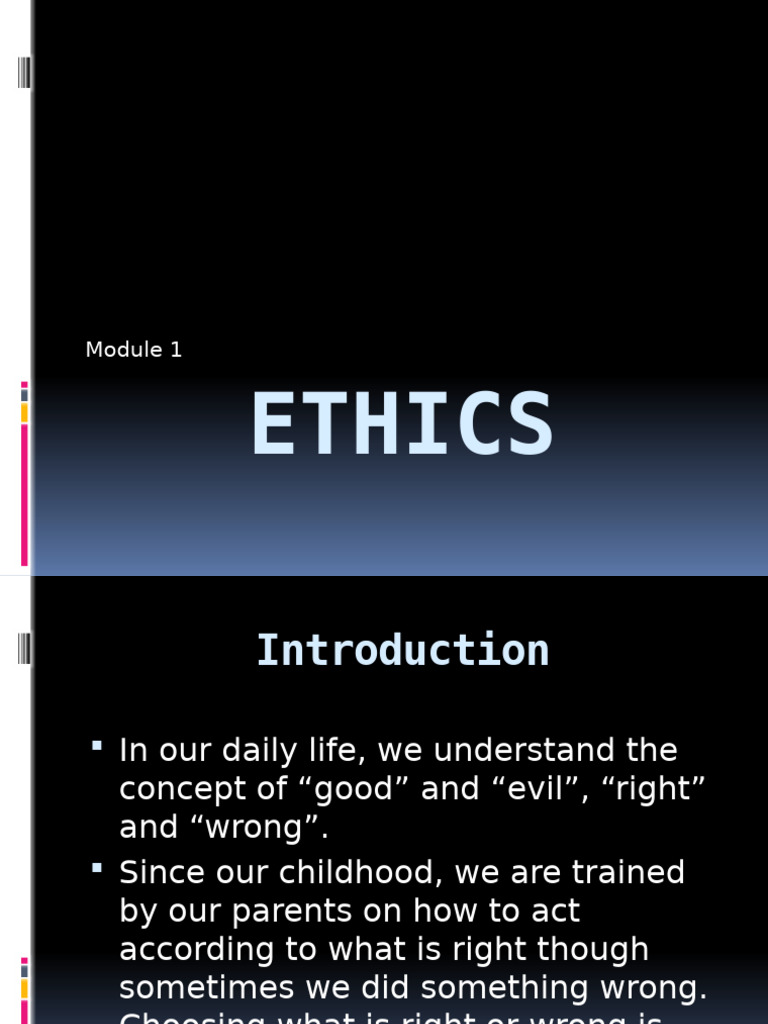Ethics Gec 09 Module 1 1 | PDF | Free Will | Morality