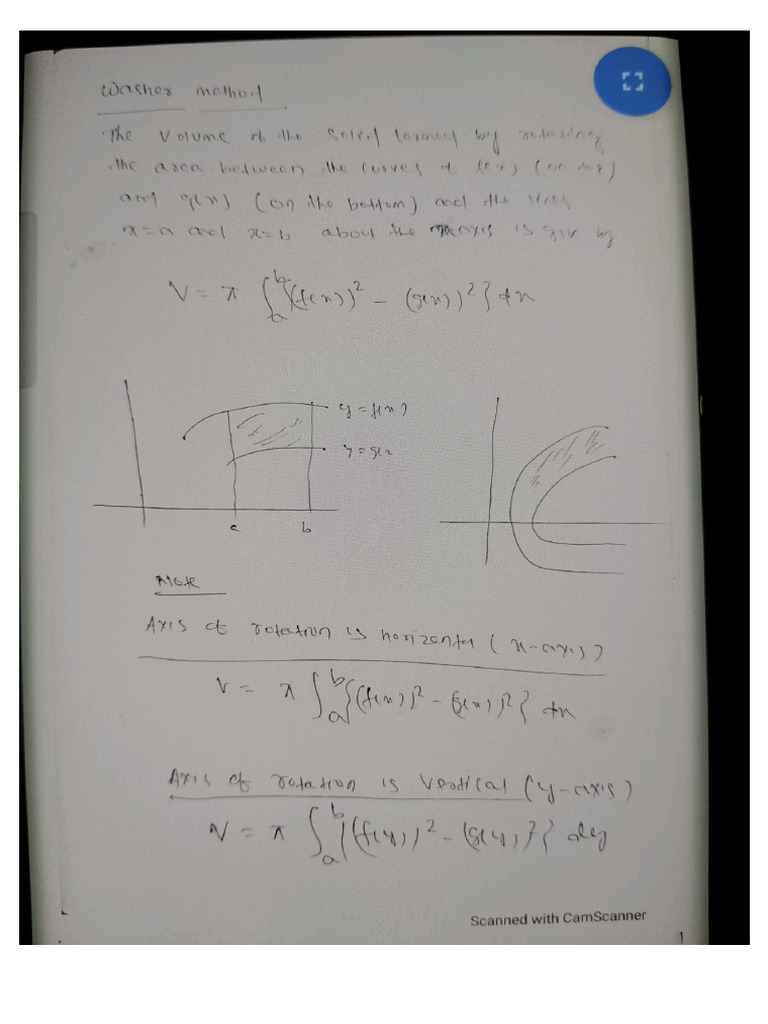 UNIT 3 (Volume) (Calculus) | PDF
