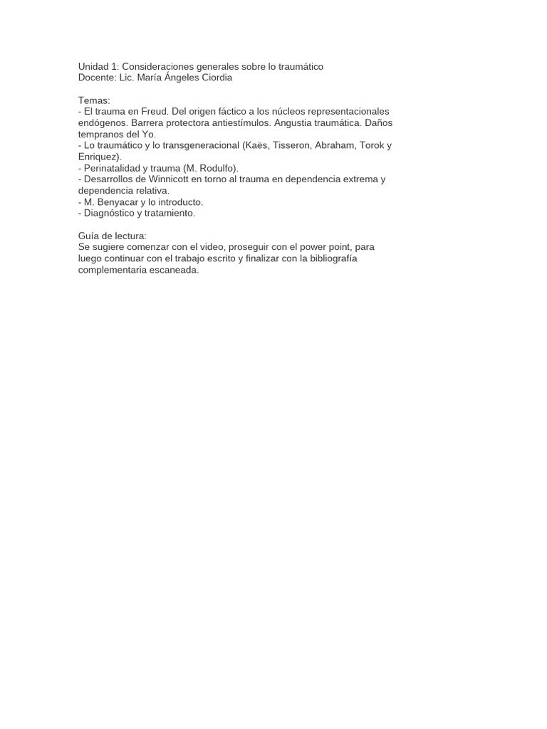 Unidad 1 - Guia de Lectura | PDF