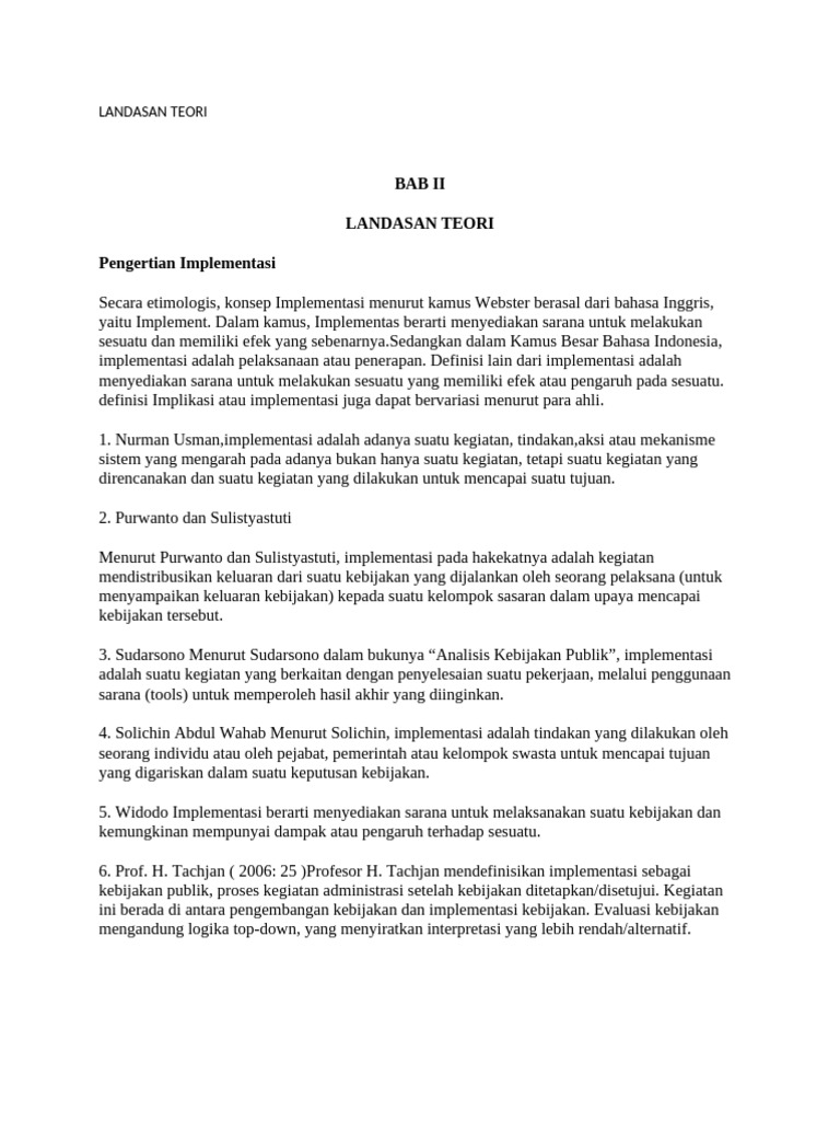 LANDASAN TEORI | PDF