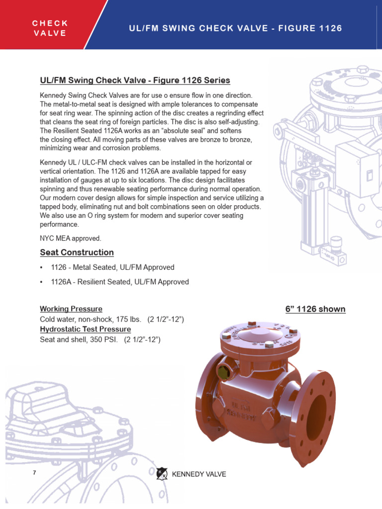 Kennedy Swing Check Valve | PDF
