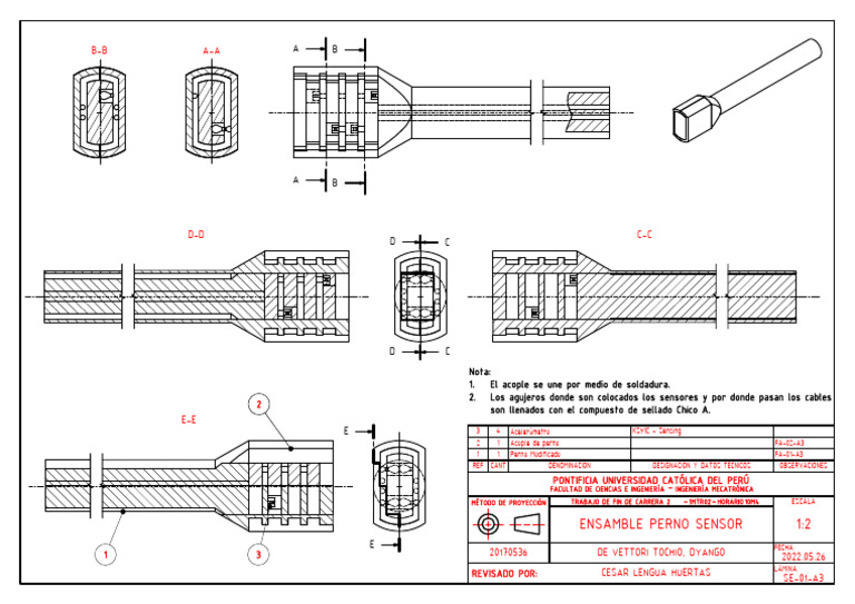 SE-01-A3 Ensamble Perno Sensor | PDF
