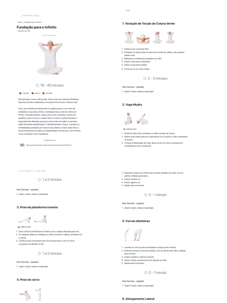 Fundação para o Infinito - Kundalini - Yoga | PDF | Ioga