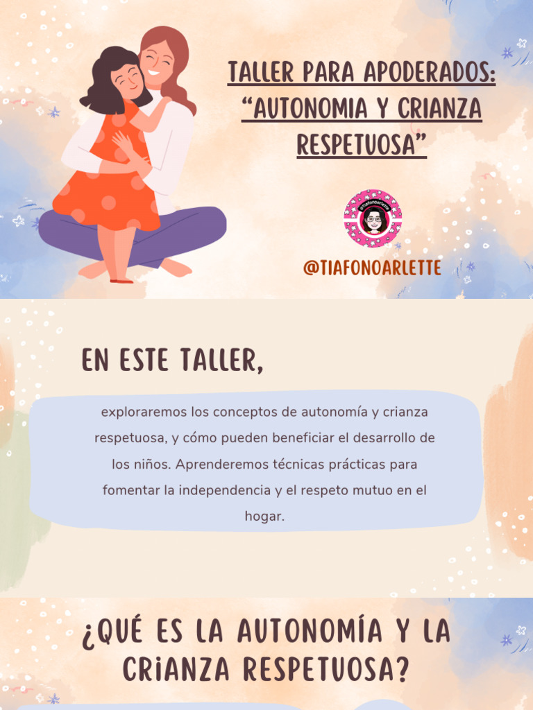 Taller Apoderados Autonomía y Crianza Respetuosa | PDF | Las emociones | Autonomía