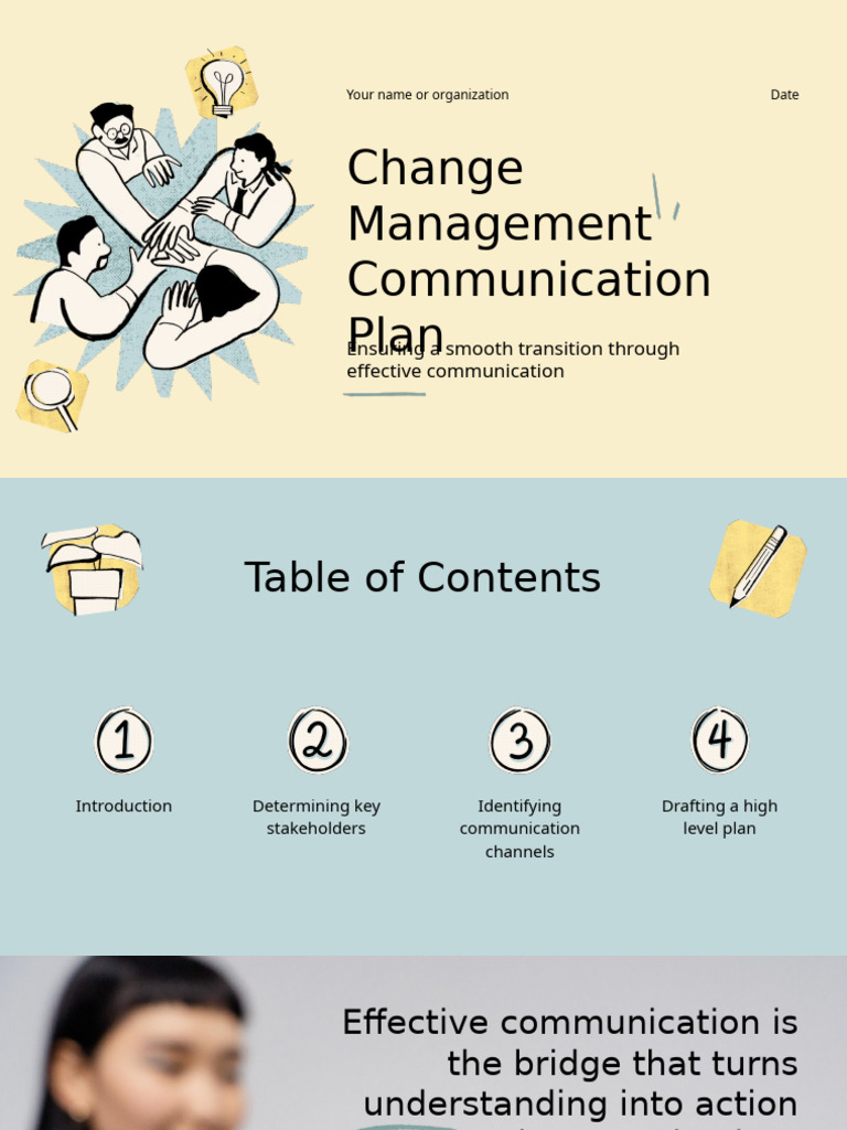 Change Management Communication Plan | PDF | Communication | Business