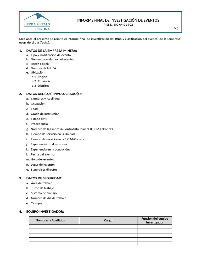 3. P SMC SIG 04.01 F02 Informe Final de Investigacion de Eventos v.0 (1 ...