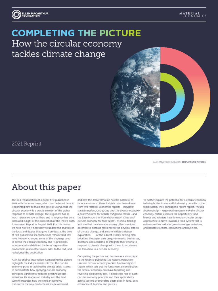 Completing The Picture - How The Circular Economy Tackles Climate Change | PDF | Climate Change ...