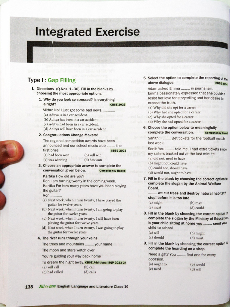 Intergrated Grammar Class X | PDF