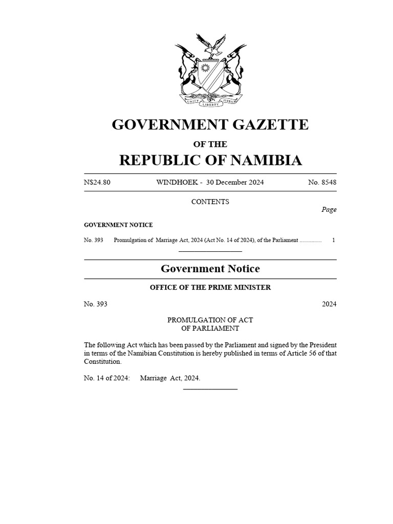 Na Government Gazette Dated 2024 12 30 No 8548 | PDF | Identity ...