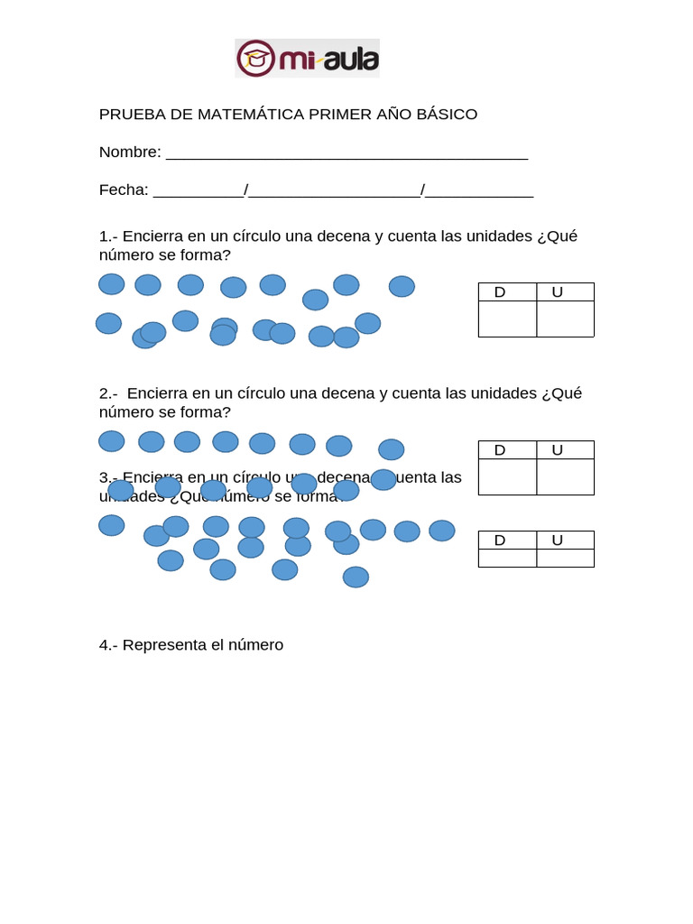 Prueba 2 Decenas y Unidades 90436 20180211 20170829 101351 | PDF