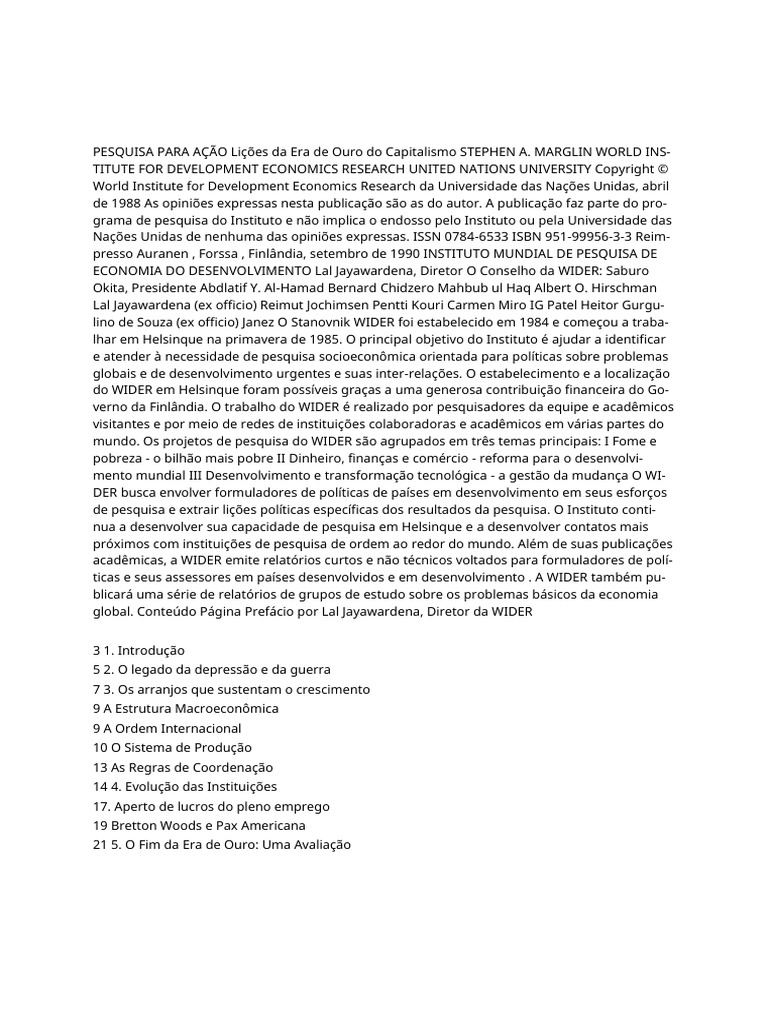 Lessons of The Golden Age of Capitalim MARGLIN | PDF | Economia ...