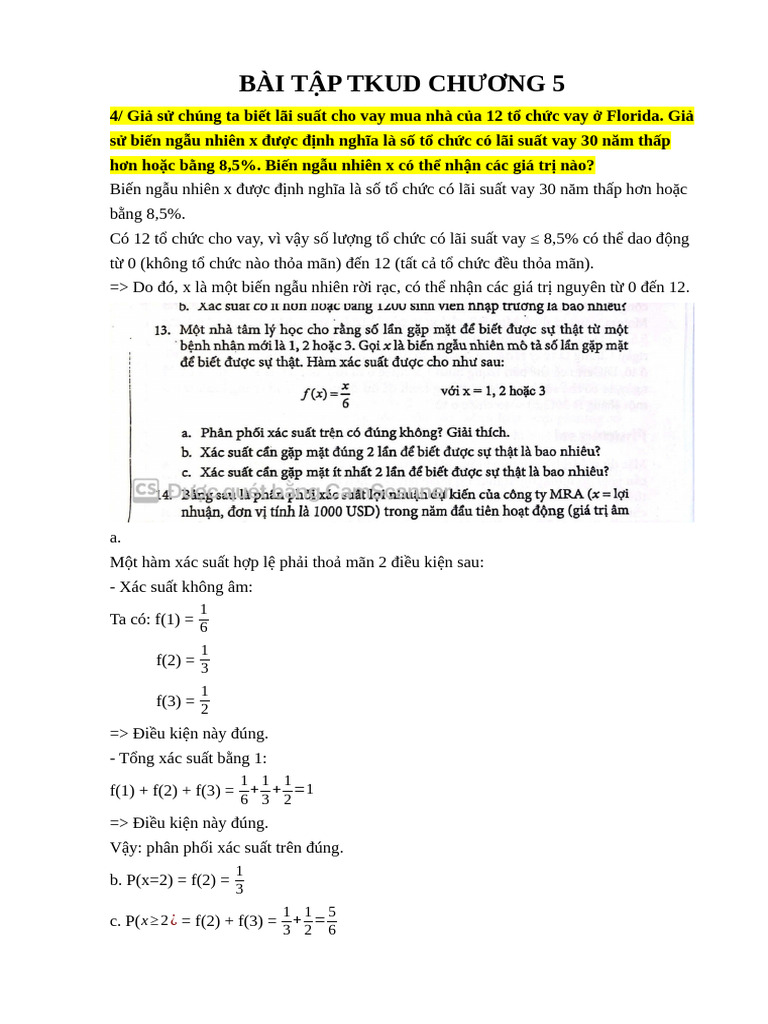 Bài tập TKUD C5 | PDF