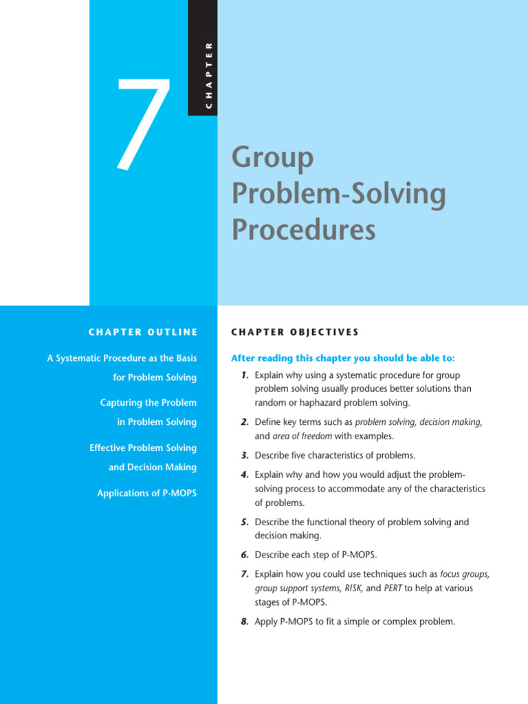 Split Group Problem Solving and Procedure | PDF | Critical Thinking ...