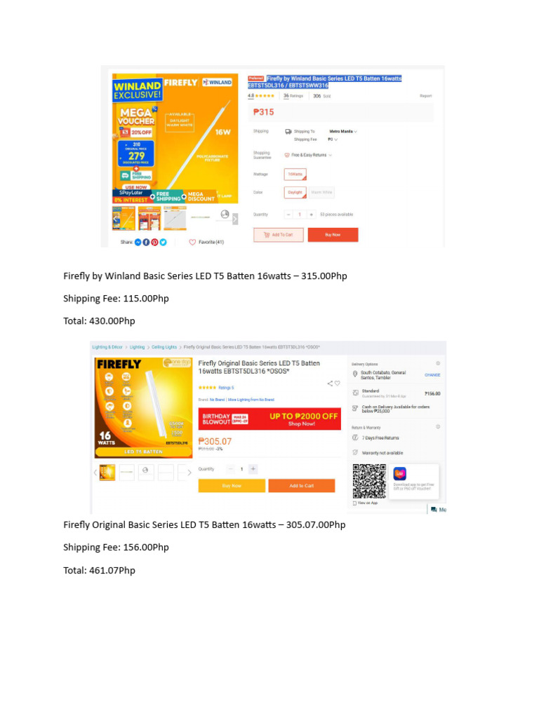 Firefly Led t5 | PDF