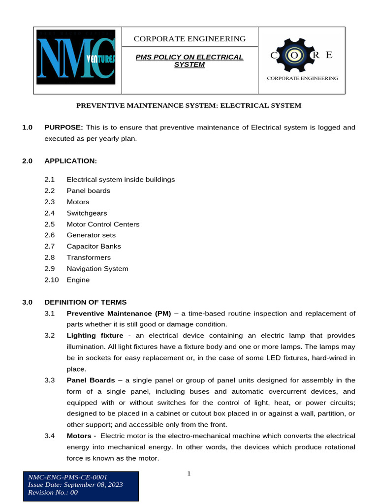 Pms Electrical Systems | PDF | Capacitor | Insulator (Electricity)