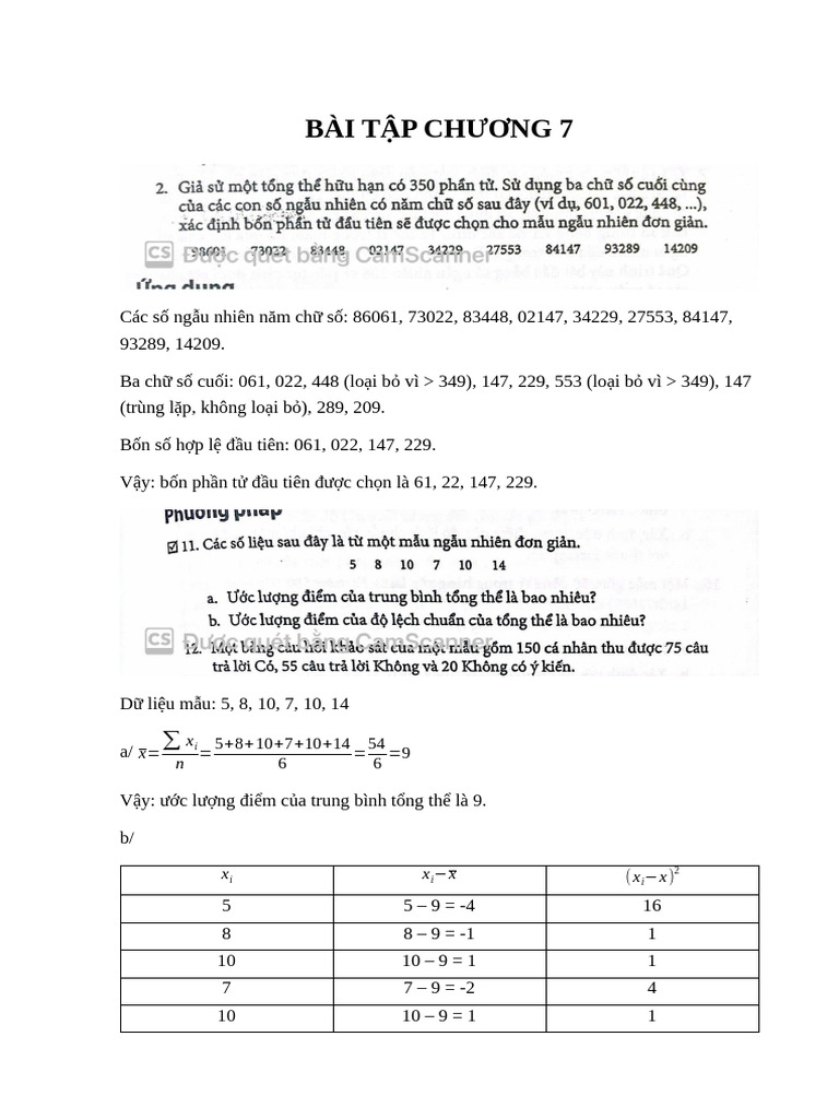 Bài tập TKUD C7 | PDF