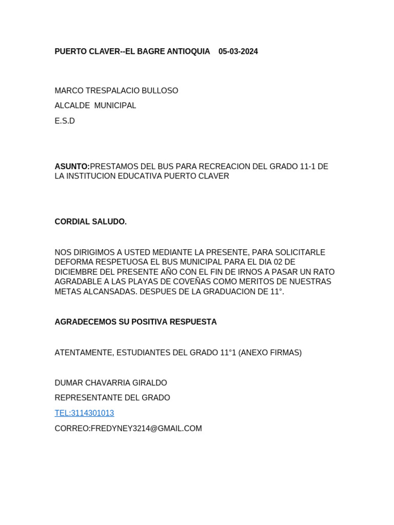 Bus para La Playa | PDF