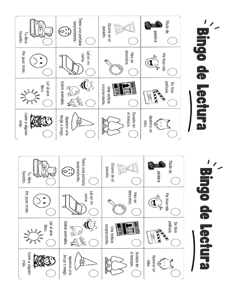 Bingo de Lecturas | PDF