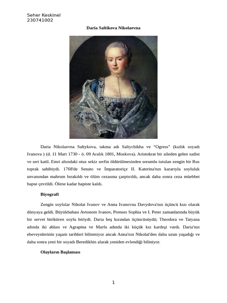 Daria Saltikova Nikolaevna | PDF