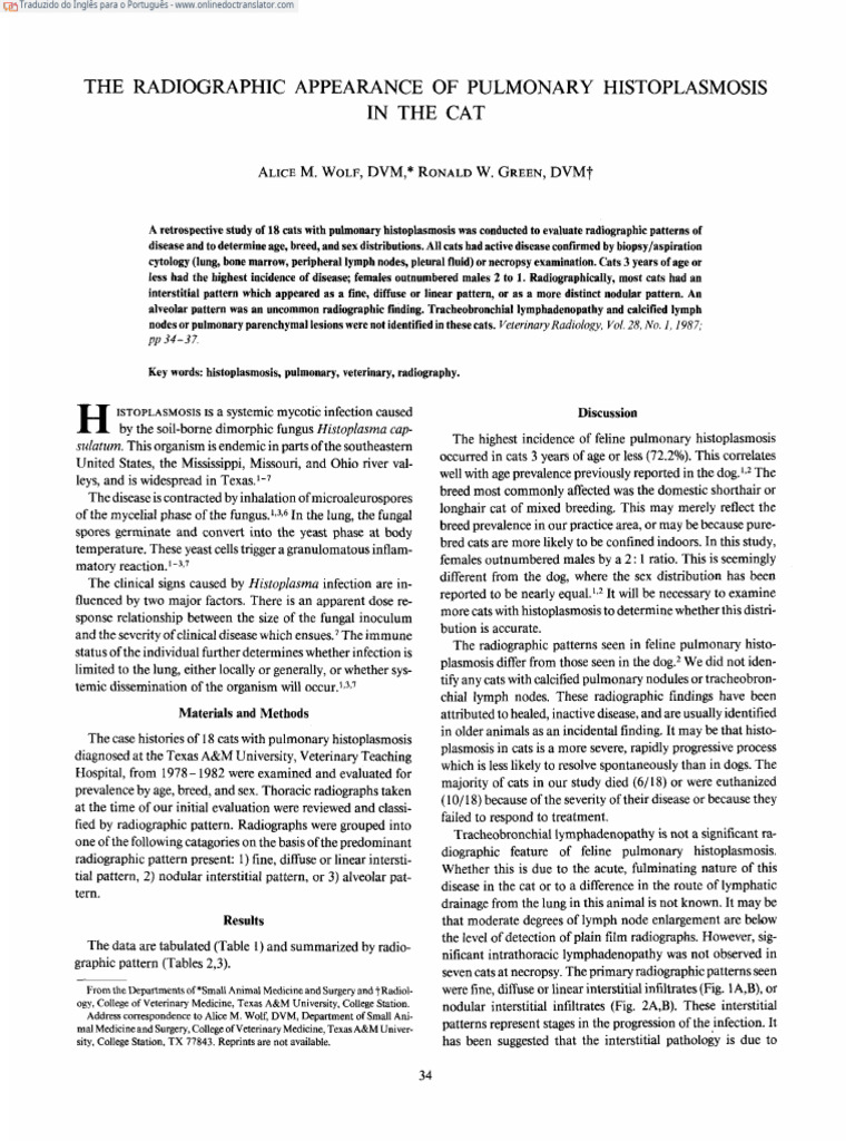 Veterinary Radiology - January 1987 - Wolf - The Radiographic ...