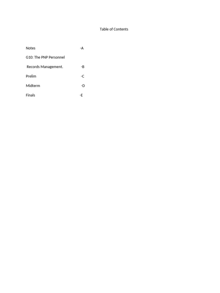Table of Conten-WPS Office | PDF